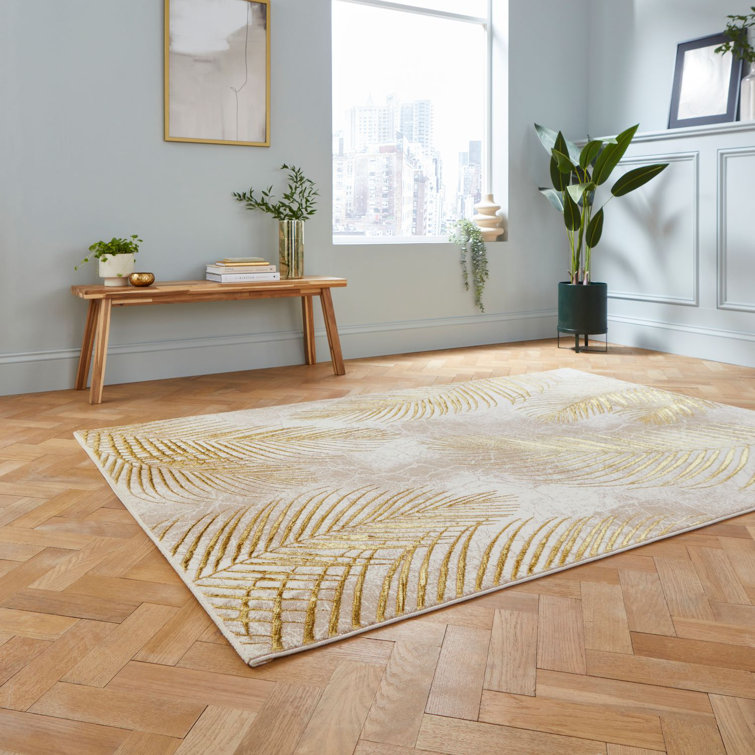 Think Rugs Creation area rug Machine Woven Rectangle Beige | Wayfair.co.uk